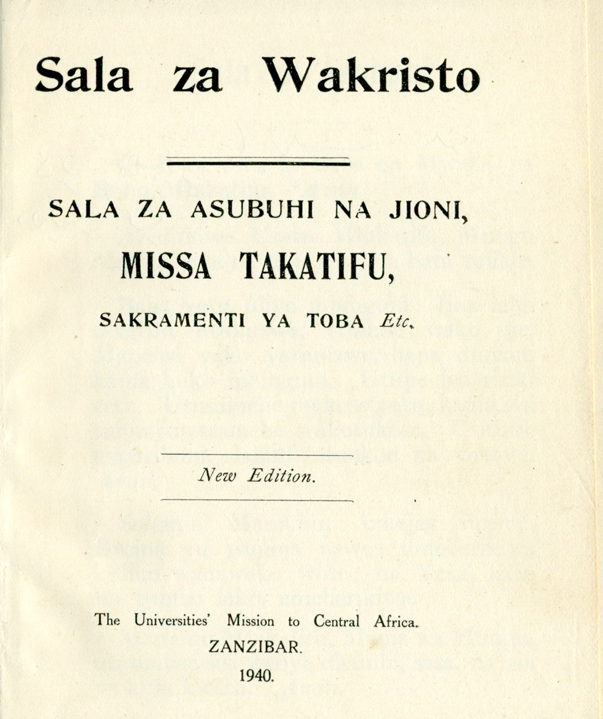 Sala za Wakristo (1940)